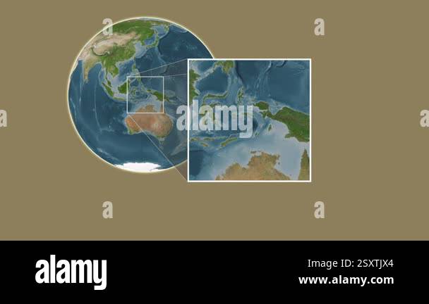 Pulau Banda Besar Island. Presentation of the location on a satellite ...