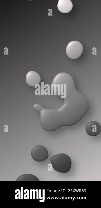 Stylish abstract liquid background with fluid morphing glossy blob ...