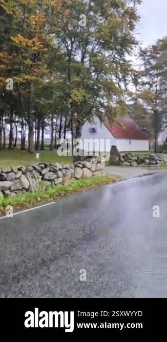 walk through the countryside in the rain in Norway Stock Video Footage ...