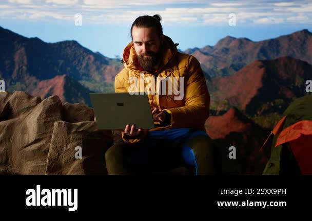 Nature lover workaholic always connected to the internet and scrolling ...