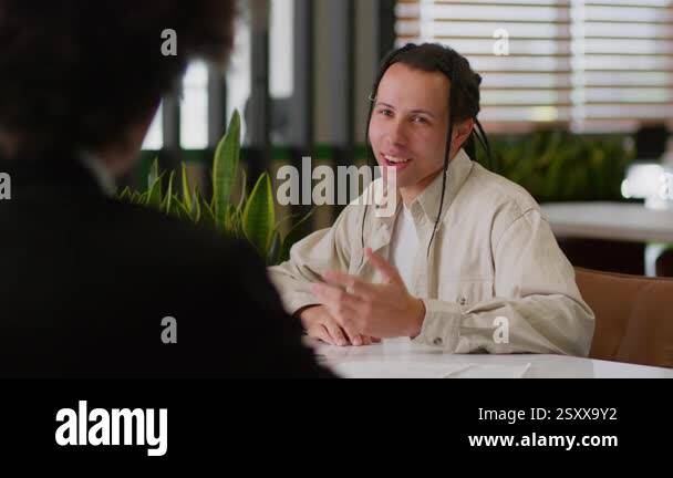 Two business men colleagues African American businessmen talking in ...