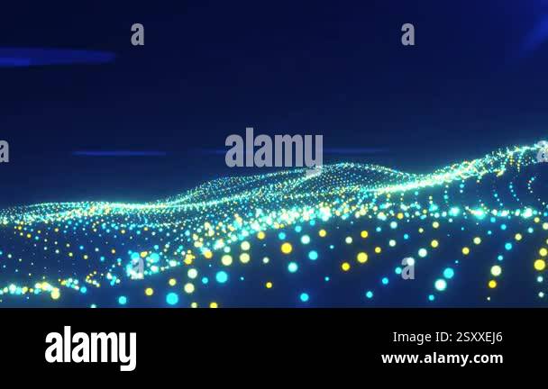 Futuristic background with blue dots, technological abstraction, light ...