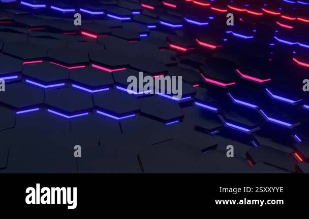 Looping Hex Shapes Tech Background Animation Stock Video Footage - Alamy