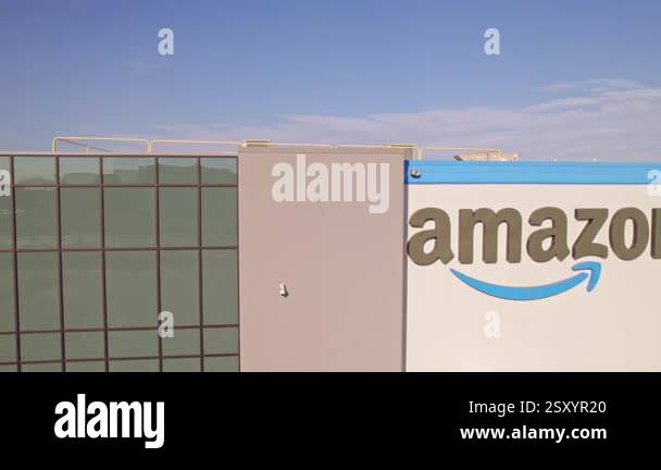 Toronto, Ontario, Canada - September 11, 2022: Amazon logo on the wall ...