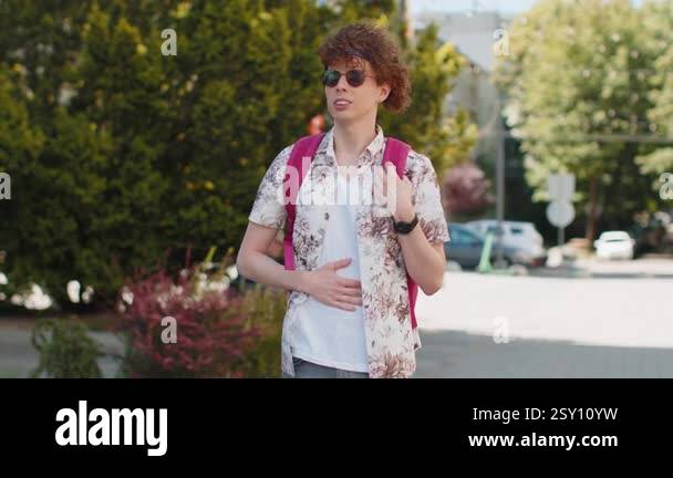 Caucasian young man feeling sudden strong abdominal stomach ache ...