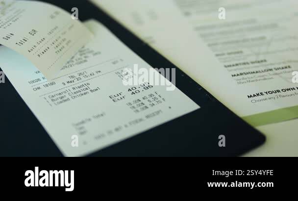 Restaurant cheque Stock Videos & Footage - HD and 4K Video Clips - Alamy