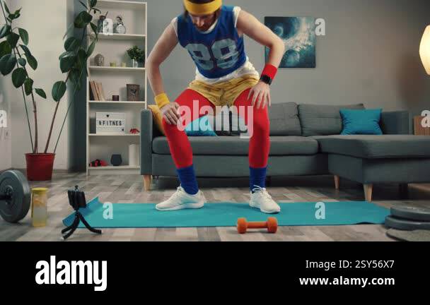 A vibrant and lively scene depicts a person energetically doing ...