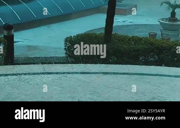 Beautiful clips capturing heavy rain and sleet, showcasing the dramatic ...