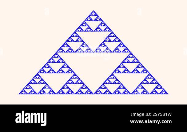 A visually captivating animation of the Sierpinski Triangle evolving in ...