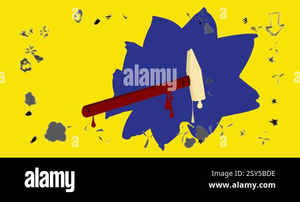 Hammer Graffiti tag animation. Abstract modern street art video ...