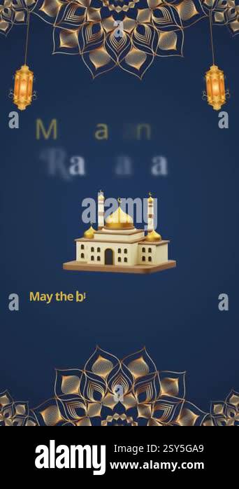 Ramadan Kareem 2025 Wishes Animated Motion Graphic with Glittering and Shining Stars | Ramadan ...