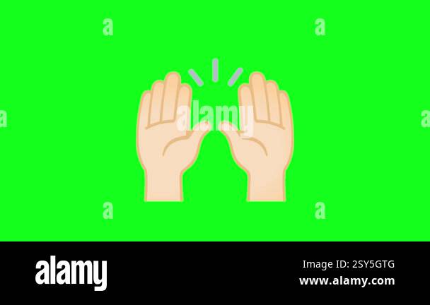 hand animation on green screen Stock Video Footage - Alamy
