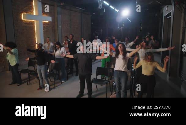 Individuals expressing devotion and spirituality in worship, heartfelt ...