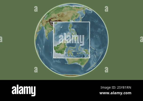 Basilan Island. Presentation of the location on a colored elevation map ...