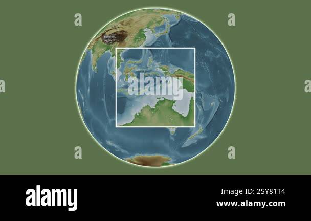 Pulau Babar Island. Presentation of the location on a colored elevation ...