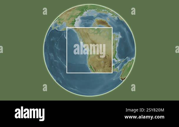 Blakely Island. Presentation of the location on a colored elevation map ...