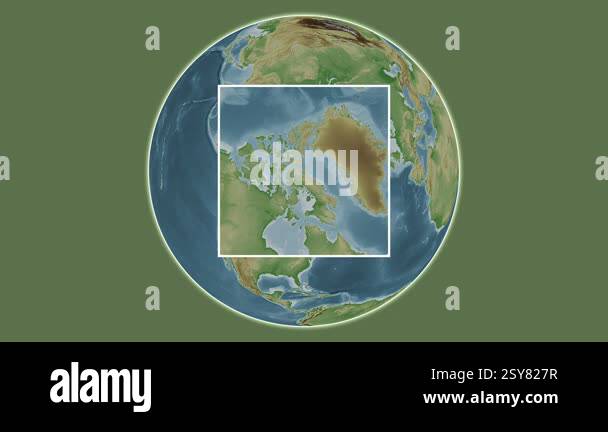 Bylot Island. Presentation of the location on a colored elevation map ...