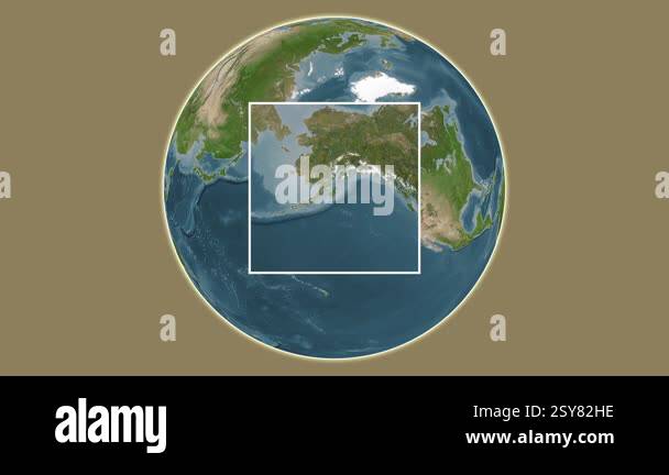 Ban Island. Presentation of the location on a satellite map using ...