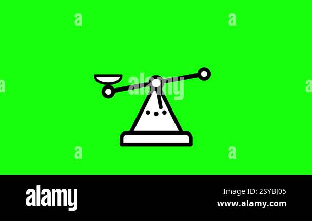 Libra icon, male and female gender symbols, animation of a scale symbol ...