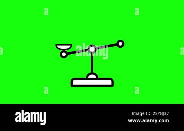 Libra icon, male and female gender symbols, animation of a scale symbol ...