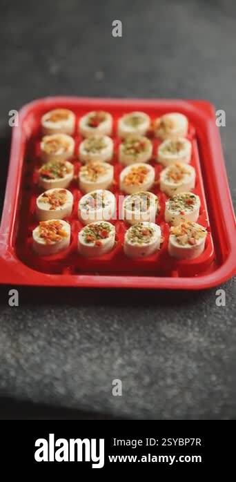 cheese appetizer soft cheese with herbs and tomatoes pieces fresh tasty ...