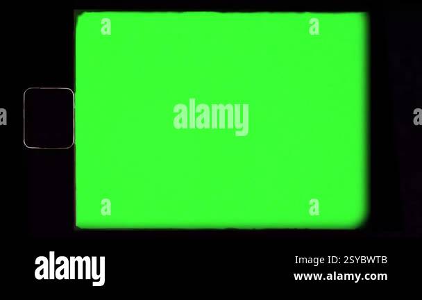 Green screen Old TV frame effect . High quality 4k footage Stock Video ...