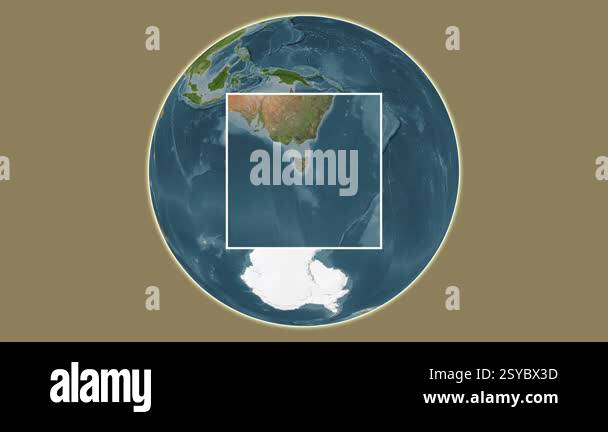 Bruny Island. Presentation of the location on a satellite map using ...