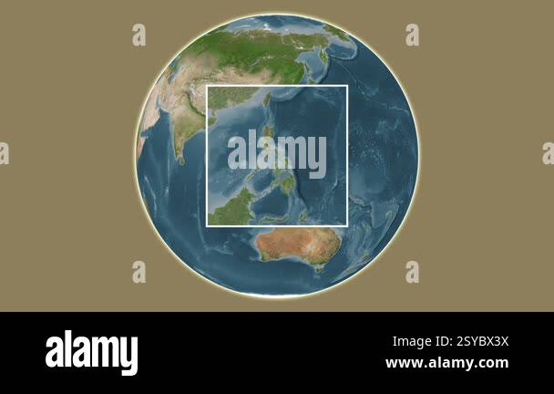 Burias Island. Presentation of the location on a satellite map using ...