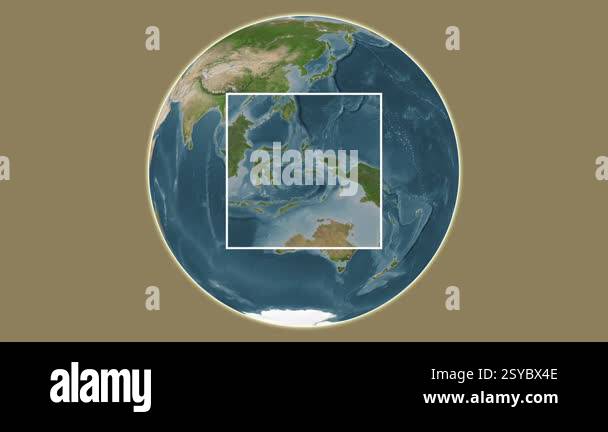 Pulau Buano Island. Presentation of the location on a satellite map ...