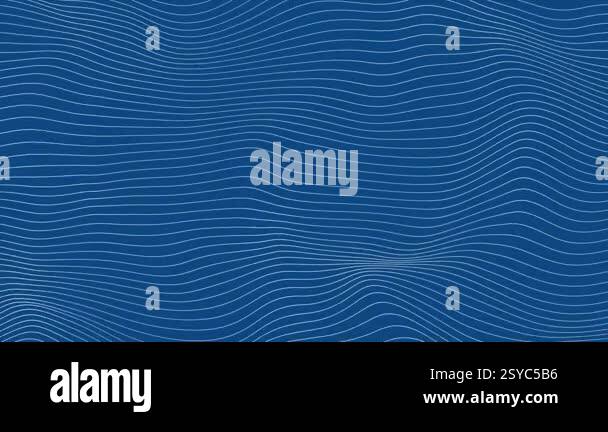 Warped abstract blue background with flowing white stripes. Dynamic ...