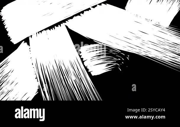 Animation of the screen being painted over with a white paintbrush on a ...