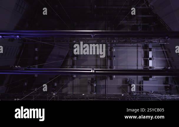 Theater Battens Going Up and Down in the View of the Ceiling. In ...