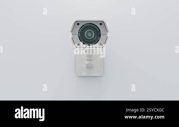 CCTV camera installed on wall of the building. Scan the area for ...