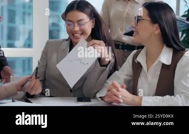 Business successful team cheering group Stock Videos & Footage - HD and ...