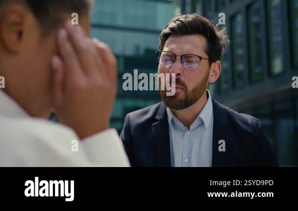 Angry authority Caucasian man businessman male boss leader yelling ...