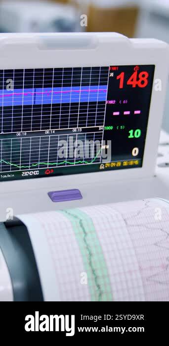 Monitor of the cardiograph working. Device for heart examination and ...