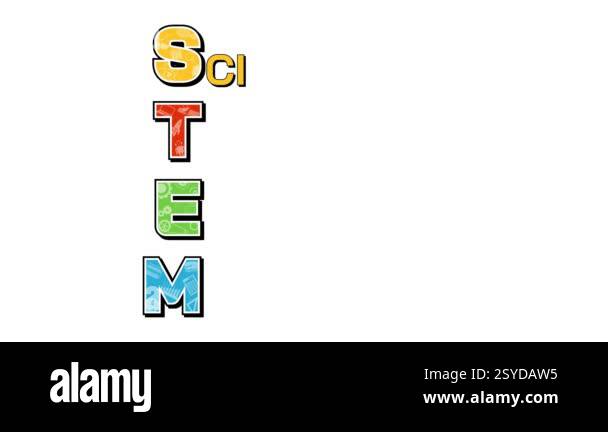Animated depiction of STEM fields and concepts Stock Video Footage - Alamy