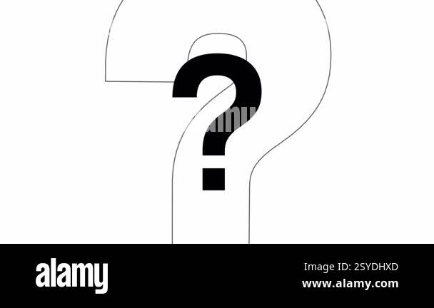 Animated of Question mark section on white background Stock Video ...