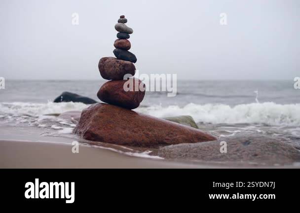 Stones stacked form tower Stock Videos & Footage - HD and 4K Video ...