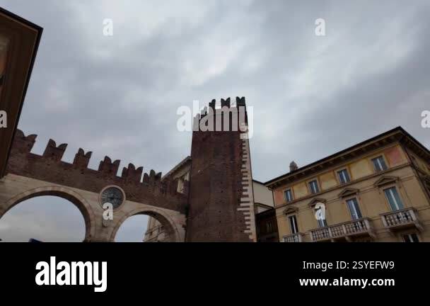 Verona, Italy 01.03.2024. Architecture of the city of Verona. Walk ...