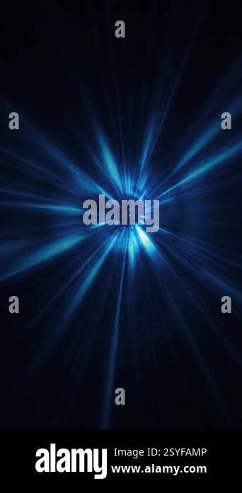 Dynamic futuristic sci-fi background with blue energy light beams zoom ...