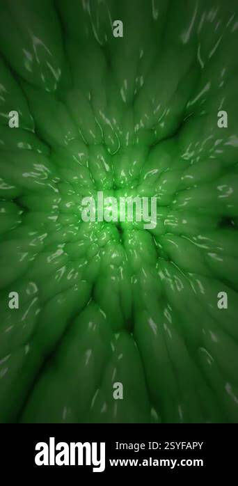 Vibrant oozing green slime abstract background. Microscopic view of an ...