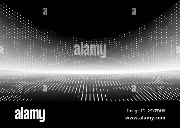 Animated white color glowing appearing and disappearing moving circular ...