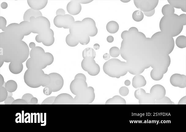 Animated white color multiple circular particles moving upwards paper ...