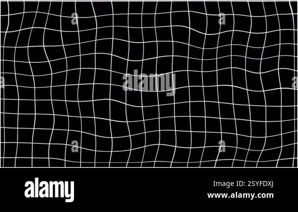 Animated White Color Wiggling Parallel Lines Grid Mesh Pattern Modern Design Loop Able Dark