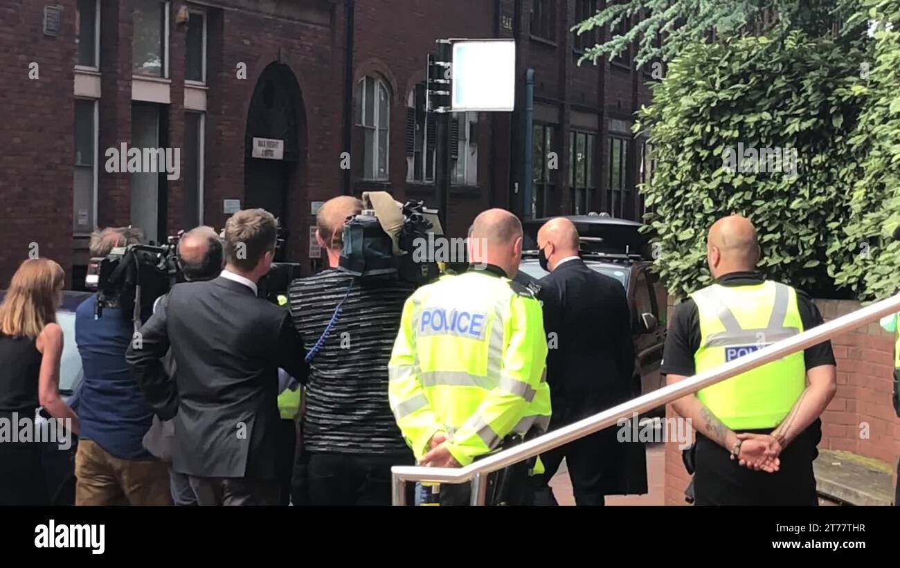 Pc Benjamin Monk departs Birmingham Crown Court Stock Video Footage - Alamy