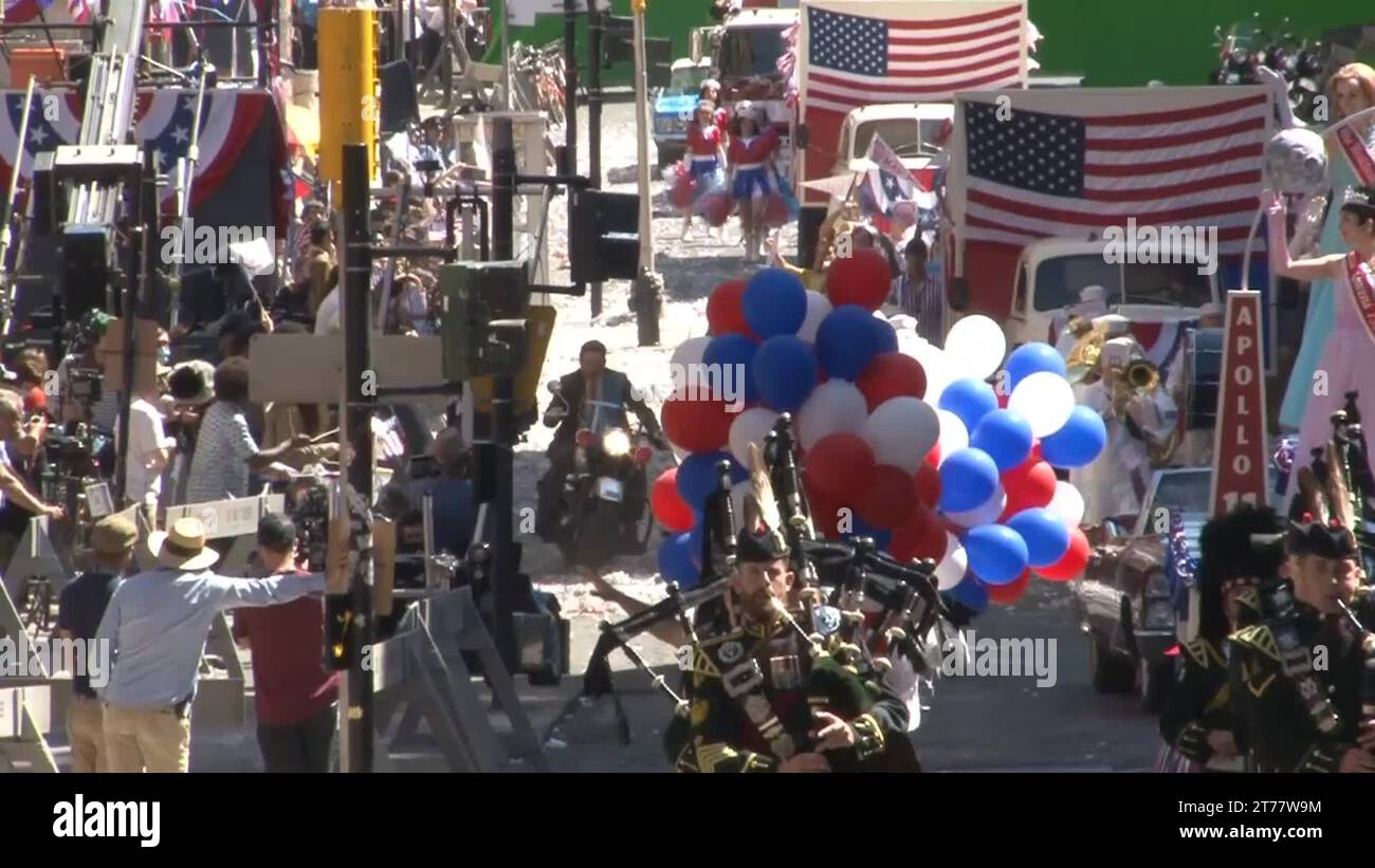 Harrison Ford body-double at Indiana Jones filming in Glasgow Stock ...