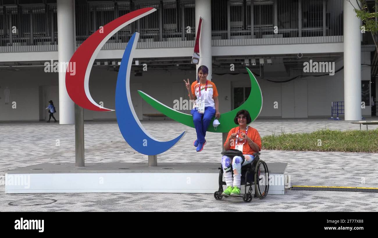 Olympic Stadium quiet during scaled back Paralympic Games Stock Video ...