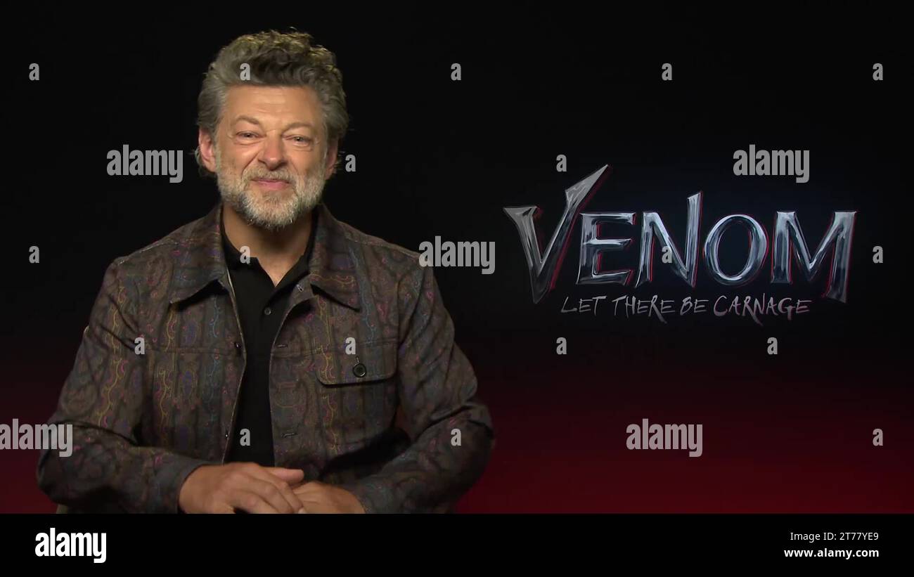 Andy Serkis discusses directing Venom: Let There Be Carnage Stock Video ...