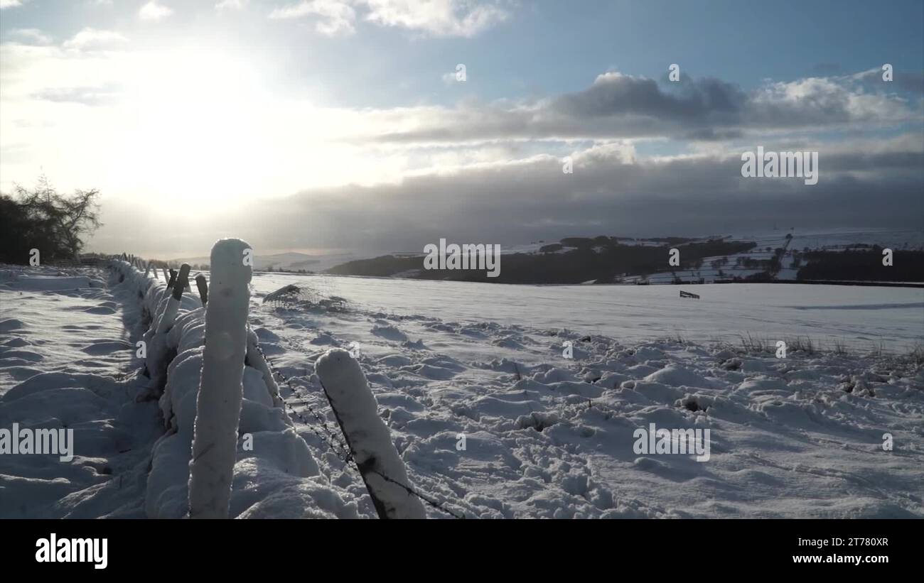 Wintry scenes from the Peak District Stock Video Footage - Alamy
